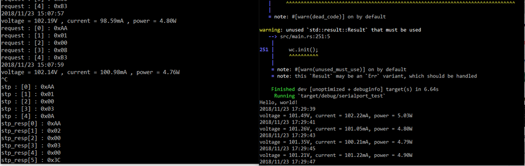 Ryzen 録画サーバー 電力測定③ (Rust serialport ②) - e-tipsmemo
