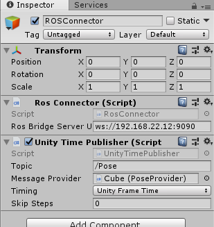 Unity と ROS の通信 ( ROS# : ros-sharp ) - YKpages