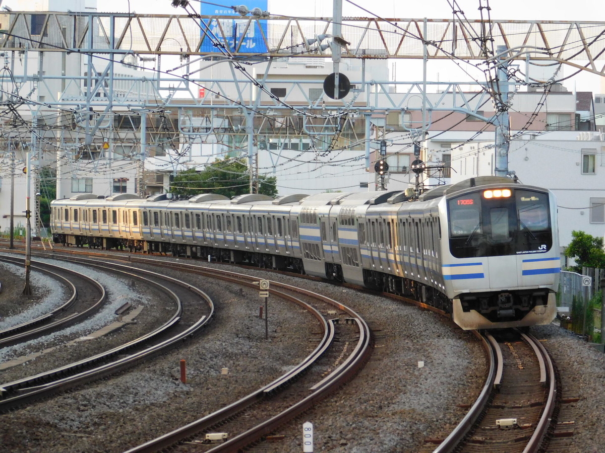 11両編成でカーブを通過するE217系 - kazuhiko19680908’s blog