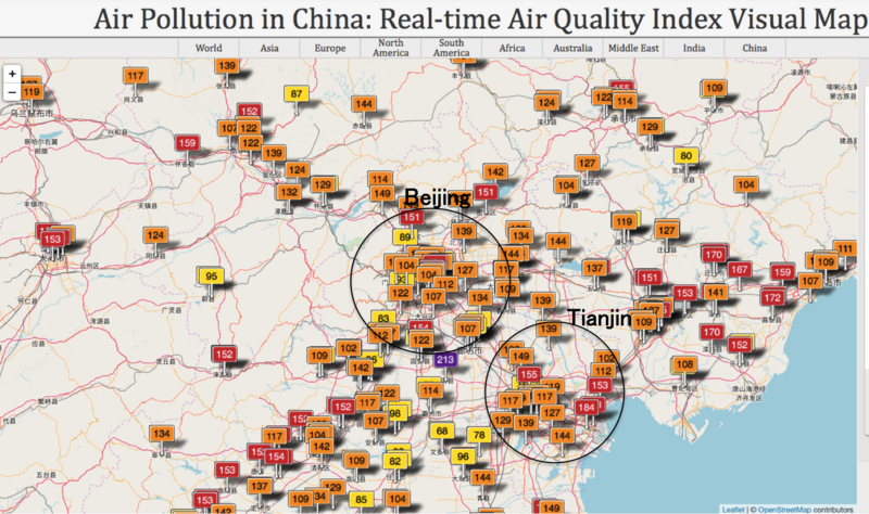 Air pollution in Tokyo and Beijing - Kazuki.earth
