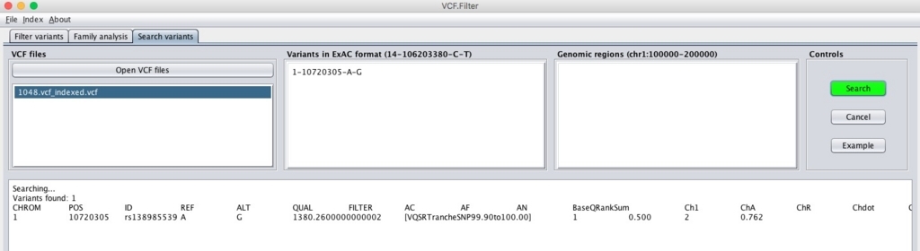 GUIで操作できるVCFのフィルタリング・分析ツール VCF.Filter - macでインフォマティクス