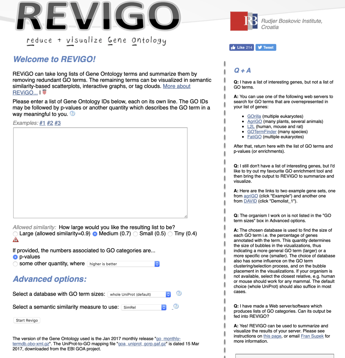 REVIGO - macでインフォマティクス