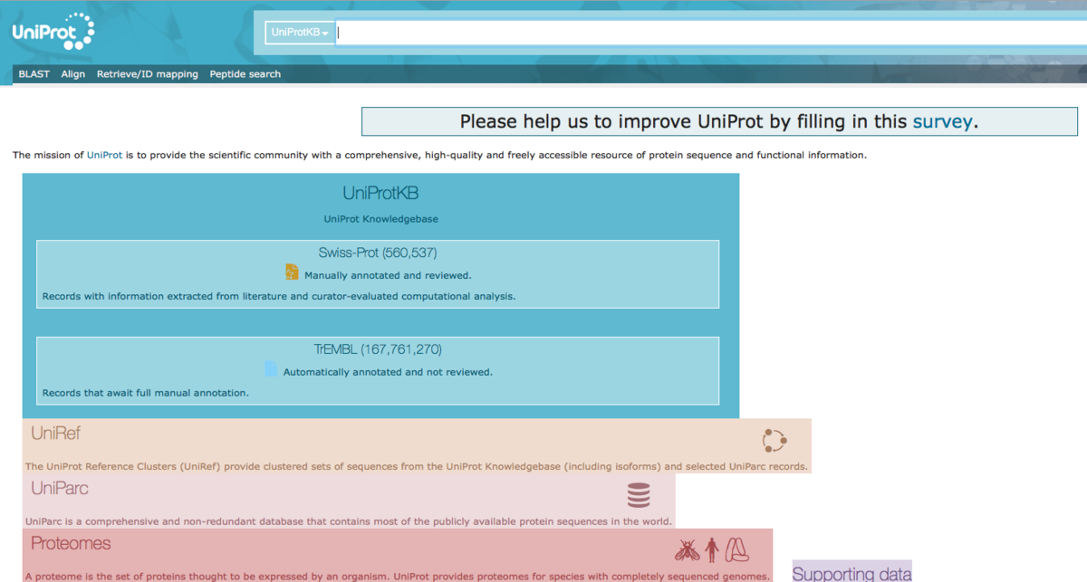 UniProt のUniRef データベース - macでインフォマティクス