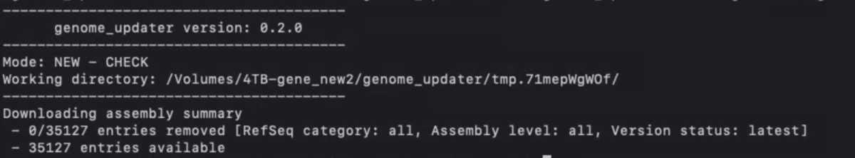 NCBIからゲノムをダウンロードしたり、 差分だけ更新する機能を持つ genome_updater - macでインフォマティクス