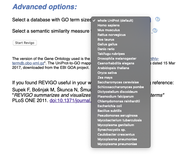 REVIGO - macでインフォマティクス