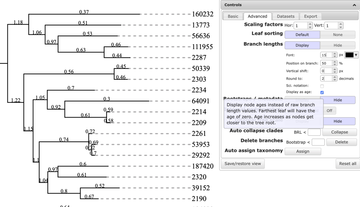 インタラクティブなオンラインの系統樹ツール Interactive Tree Of Life (iTOL) v4 - macでインフォマティクス