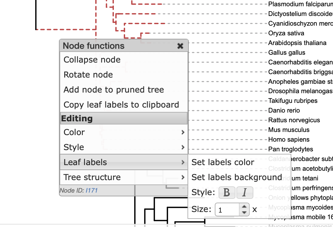 インタラクティブなオンラインの系統樹ツール Interactive Tree Of Life (iTOL) v4 - macでインフォマティクス