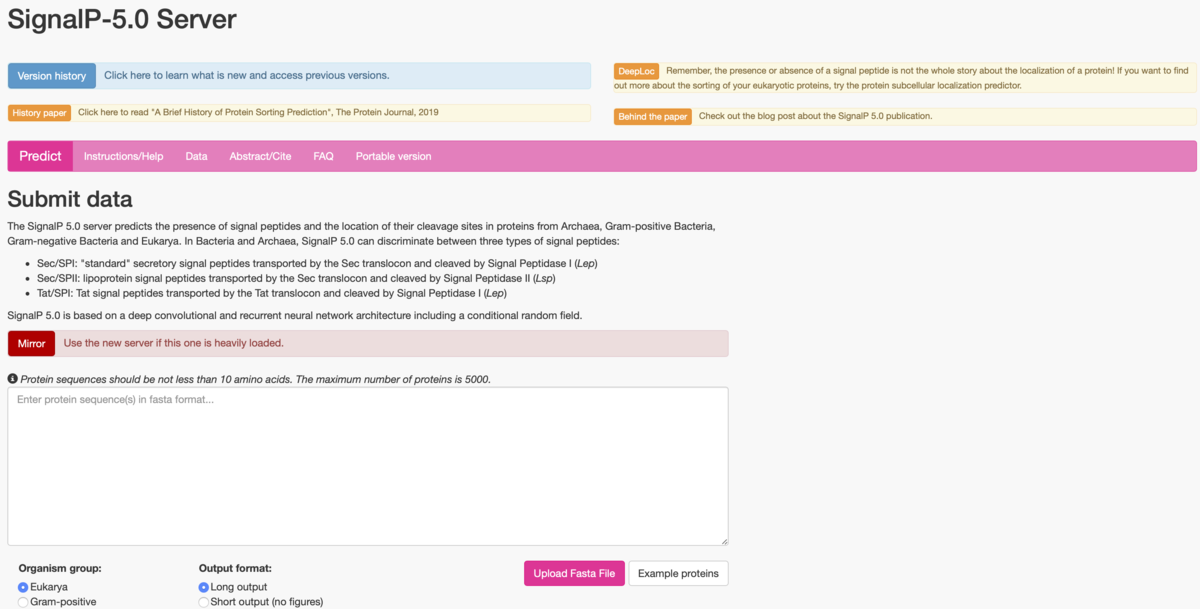 ディープニューラルネットワークベースのシグナルペプチド予測ツール SignalP 5.0 - macでインフォマティクス