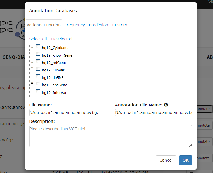 バリアントデータのマイニングと管理のためのウェブベースの可視化ツール VCF-Server - macでインフォマティクス