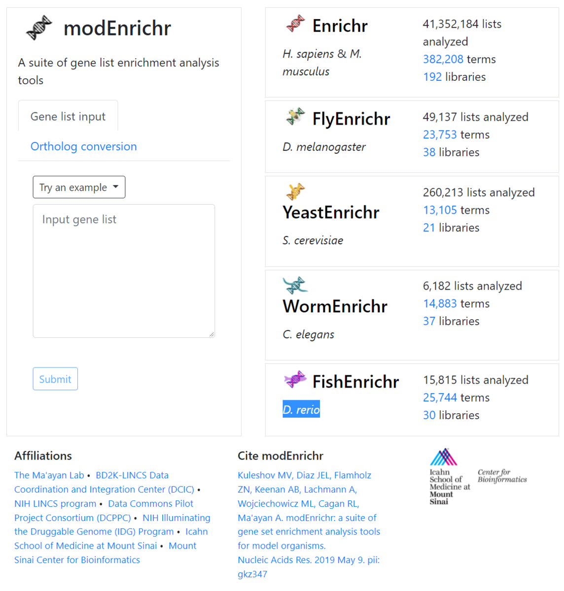 包括的な遺伝子セットのエンリッチメント解析ウェブサーバー Enrichr - macでインフォマティクス