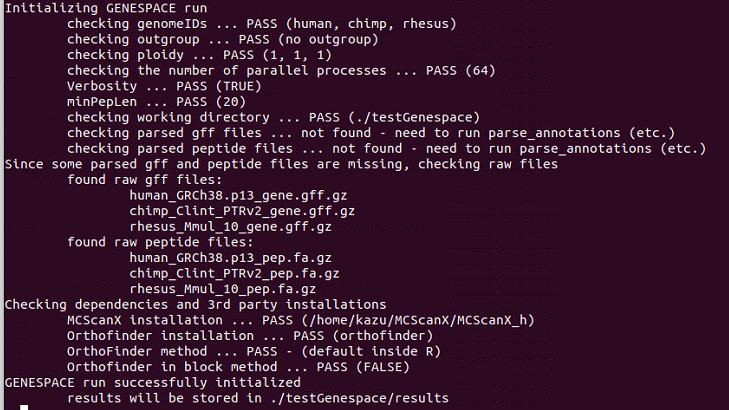 真核生物のシンテニックパンゲノムアノテーションを行う GENESPACE - macでインフォマティクス
