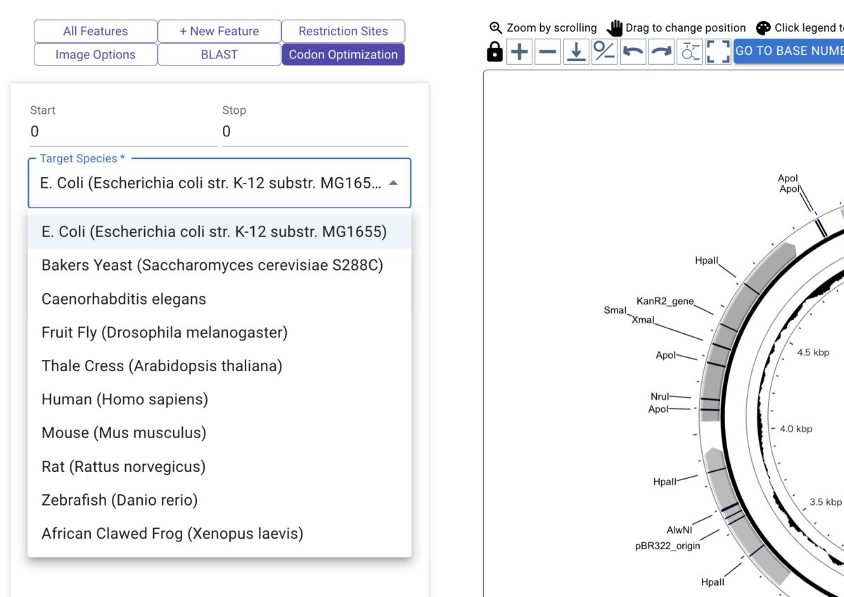 出版品質のプラスミドマップを生成、編集、注釈、視覚化するためのウェブサーバー PlasMapper 3.0 - macでインフォマティクス