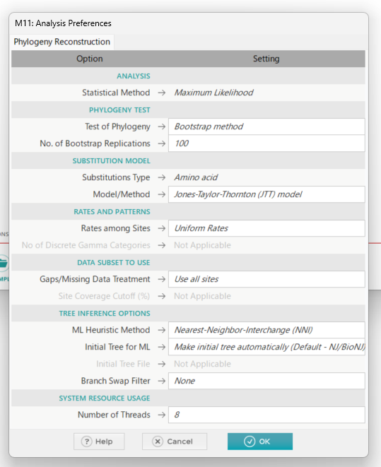 MEGA11 - macでインフォマティクス