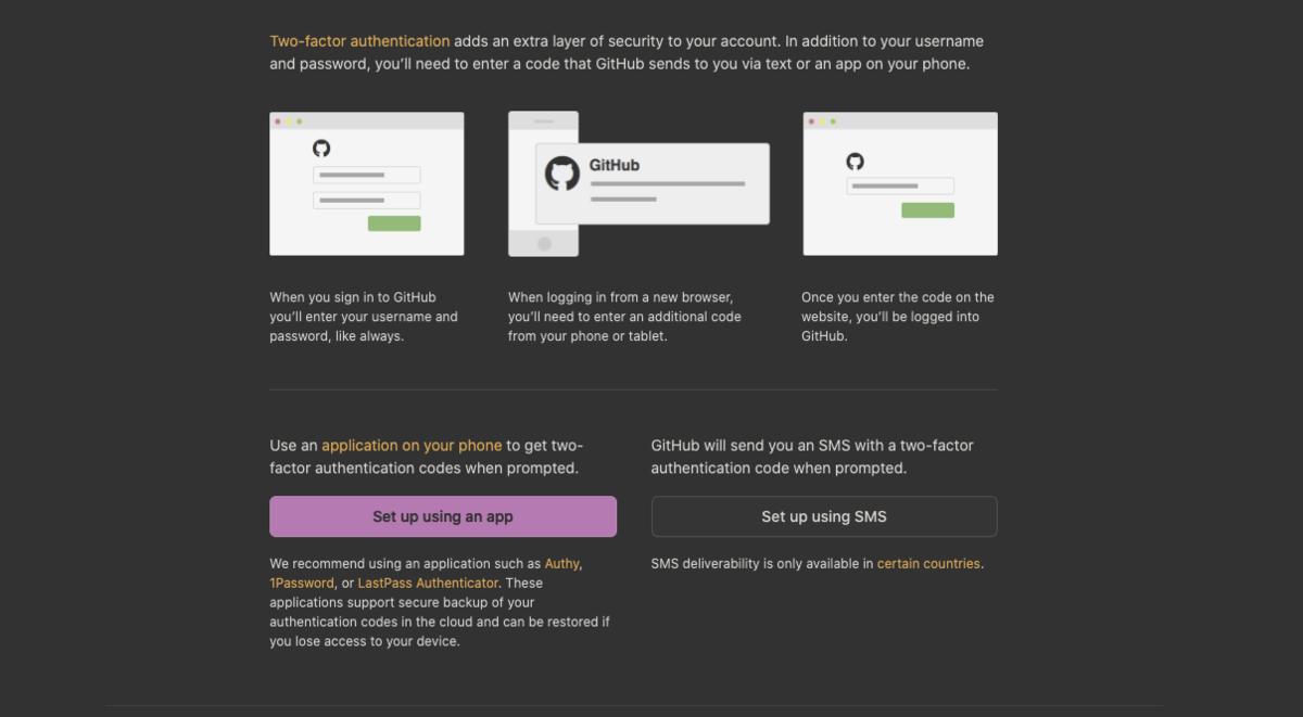 Github two-factor auth - KAEDE Hack blog