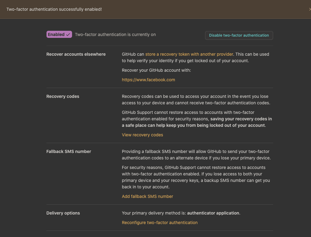 Github two-factor auth - KAEDE Hack blog