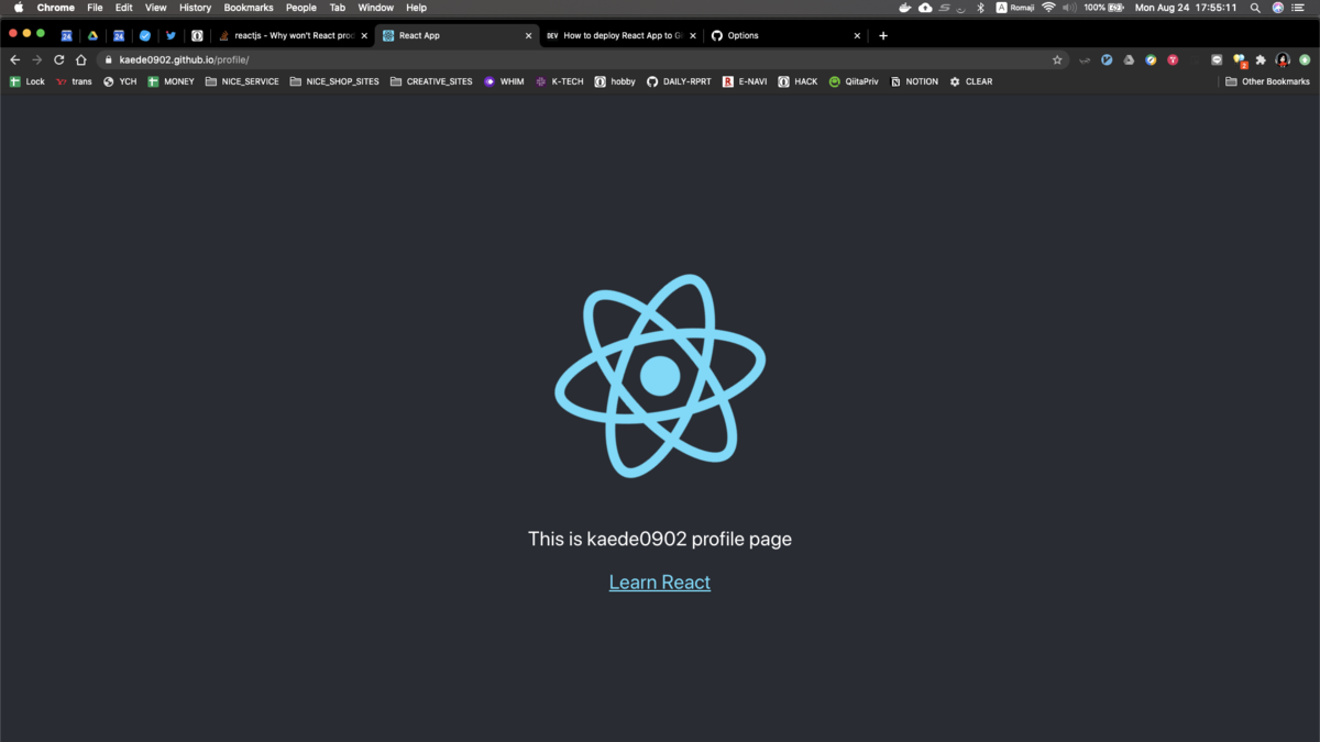 create-react-app (CRA) を GitHub Pages (gh-pages) に載せる手順 - KAEDE Hack blog