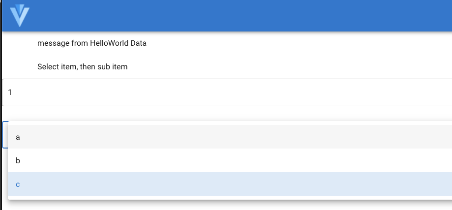 Vuetify v-select でフォームを作る。-- 初期値のセットと関連する選択肢の非活性化切り替え - KAEDE Hack blog