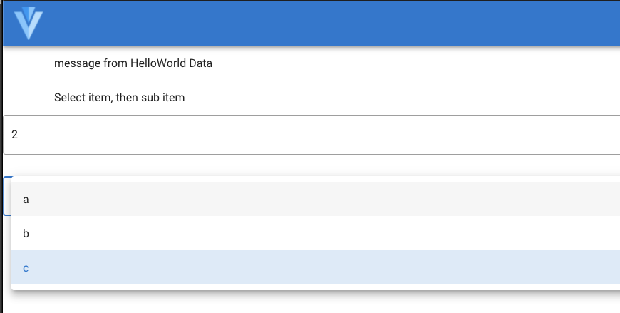 Vuetify v-select でフォームを作る。-- 初期値のセットと関連する選択肢の非活性化切り替え - KAEDE Hack blog