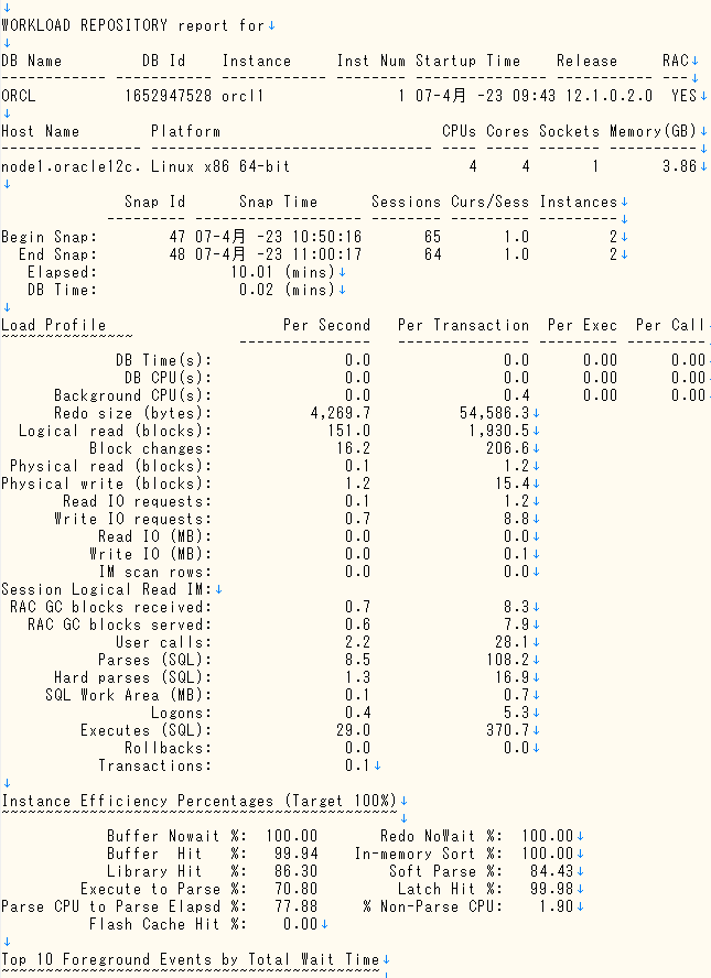 OracleのAWR（概要） - 忘れかけのIT備忘録