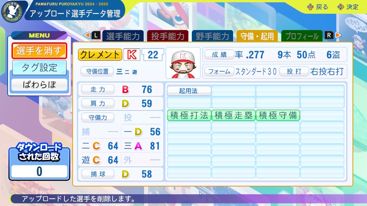 アーニー・クレメント 【2025, fWAR3.2】 - ぱわらぼ