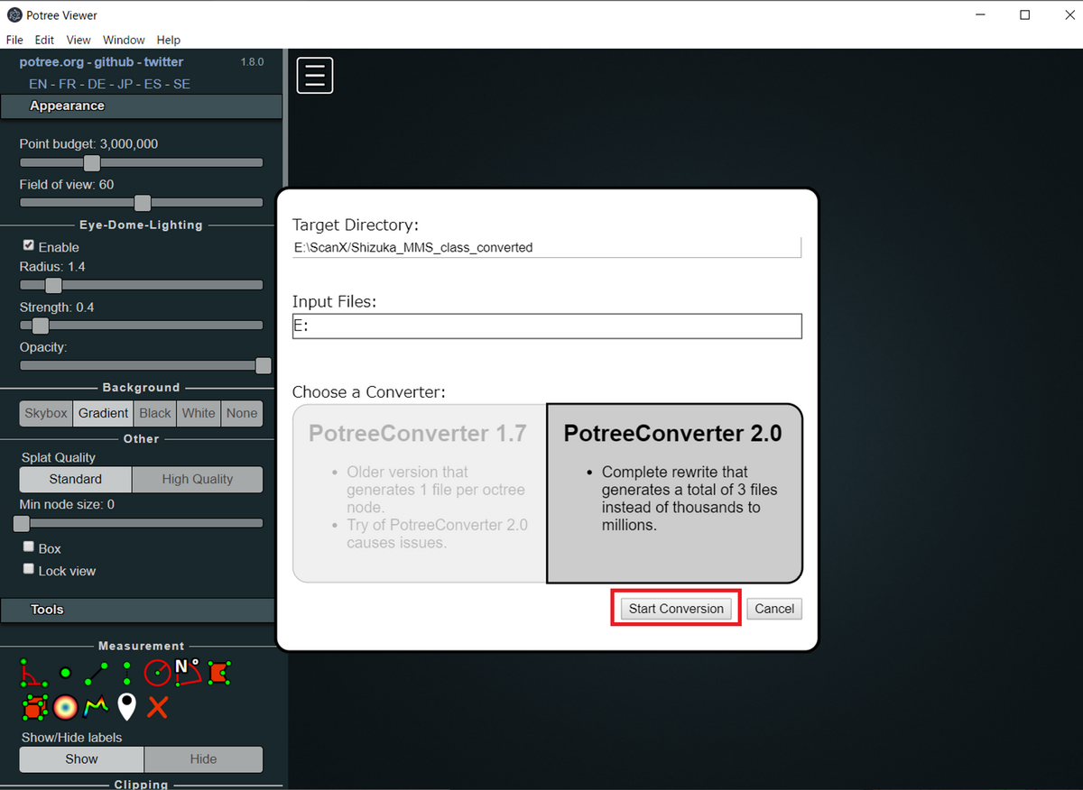 Potree Desktop: 概要とダウンロード方法 - kentaPtの日記