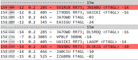 FT4GL グロリオソ諸島 初日 15m FT8 確保 / ATNO解消 - 無線とピュアオーディオ JN1NBU