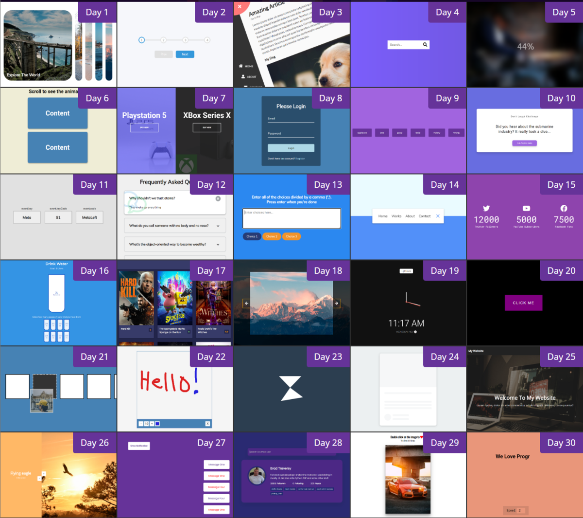 美しい HTML/CSS/JavaScript プロジェクトをサンプルコードを見ながら学びたいなら！「50 Projects in 50 Days」 - ソフトウェア開発者のための OSS ...