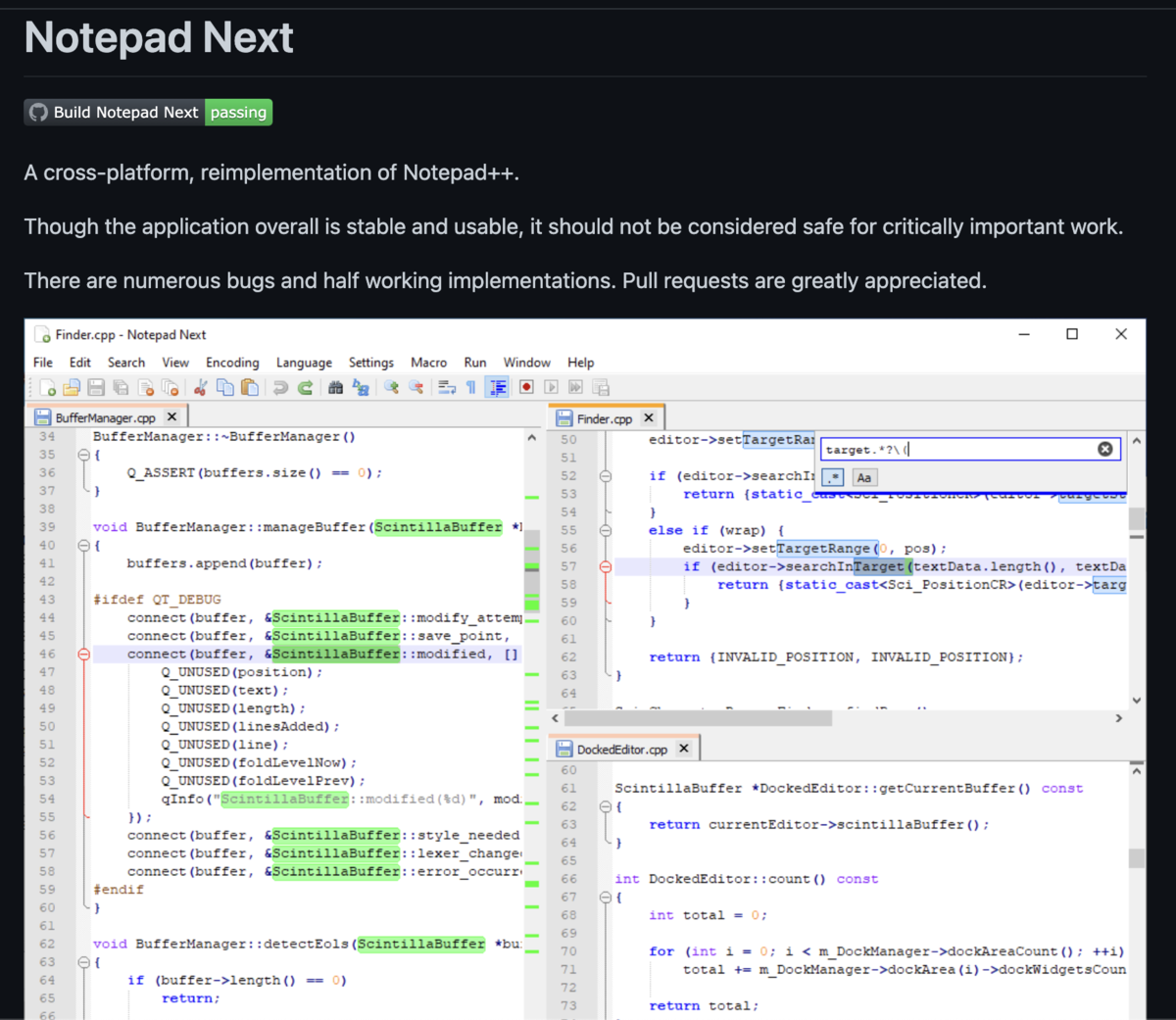 Notepad++ をクロスプラットフォームで使いたいなら！「NotepadNext」 - ソフトウェア開発者のための OSS、まとめてみました！