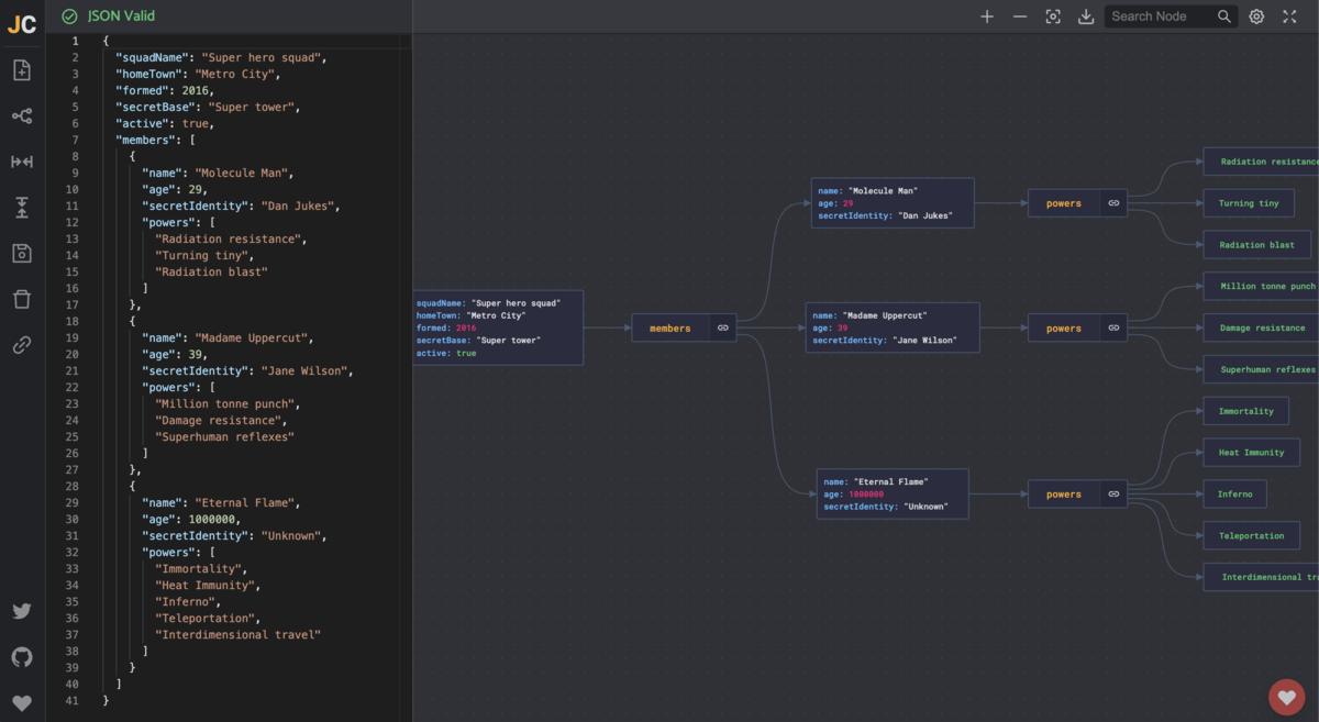 JSON データを視覚化する Web アプリ！！「JSON Crack」 - ソフトウェア開発者のための OSS、まとめてみました！
