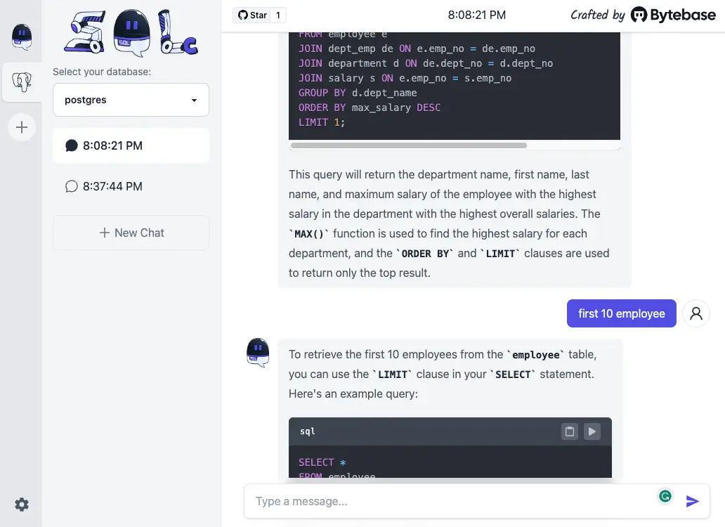 ChatGPT を利用し、データベースと連携して SQL 操作をすることができる OSS！「SQL Chat」 - ソフトウェア開発者のための OSS、まとめてみました！