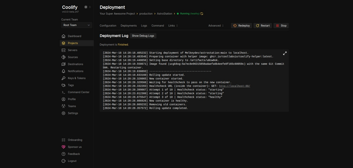 Heroku、Netlify、Vercel などに代わる自己ホスト可能なOSS「Coolify」 - ソフトウェア開発者のための OSS、まとめてみました！