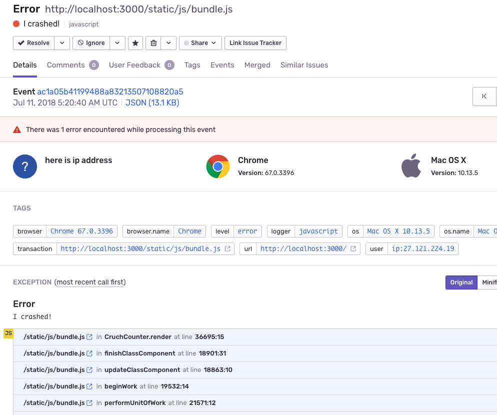 react-reduxアプリケーションにSentryを導入する - FFFT