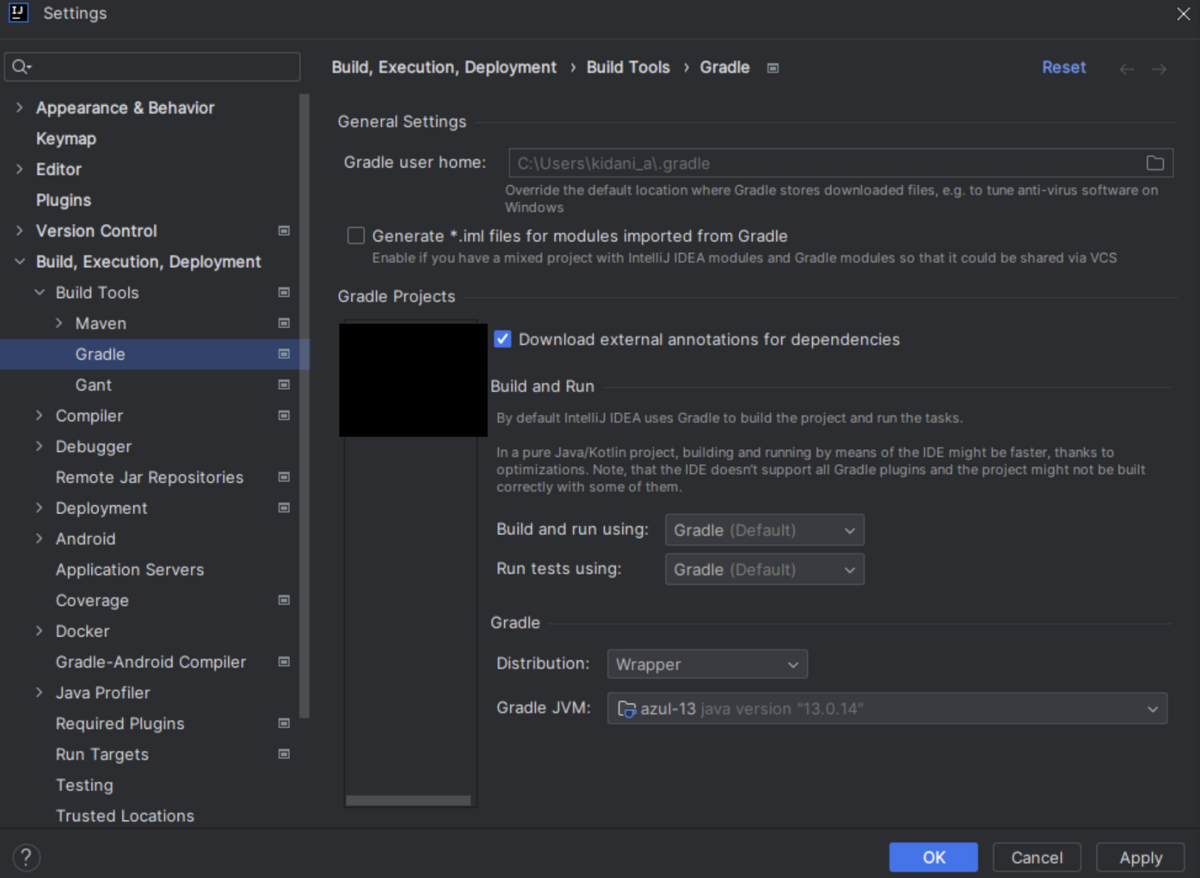 Intellijのgradleタスクがone Of Setgitdir Or Setworktree Must Be Called という