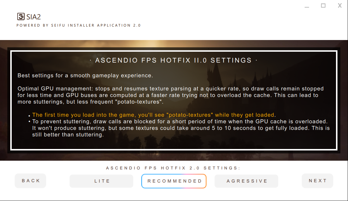 ホグワーツレガシー 軽量化MOD ASCENDIO II.0の使い方 - kidd0320のメモ