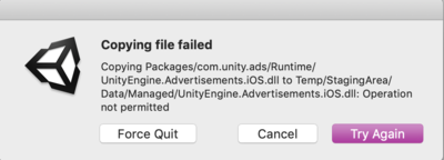 Unity: ビルド時にCopying file failedというエラーが出て失敗する件について - Kilimanjaro Warehouse
