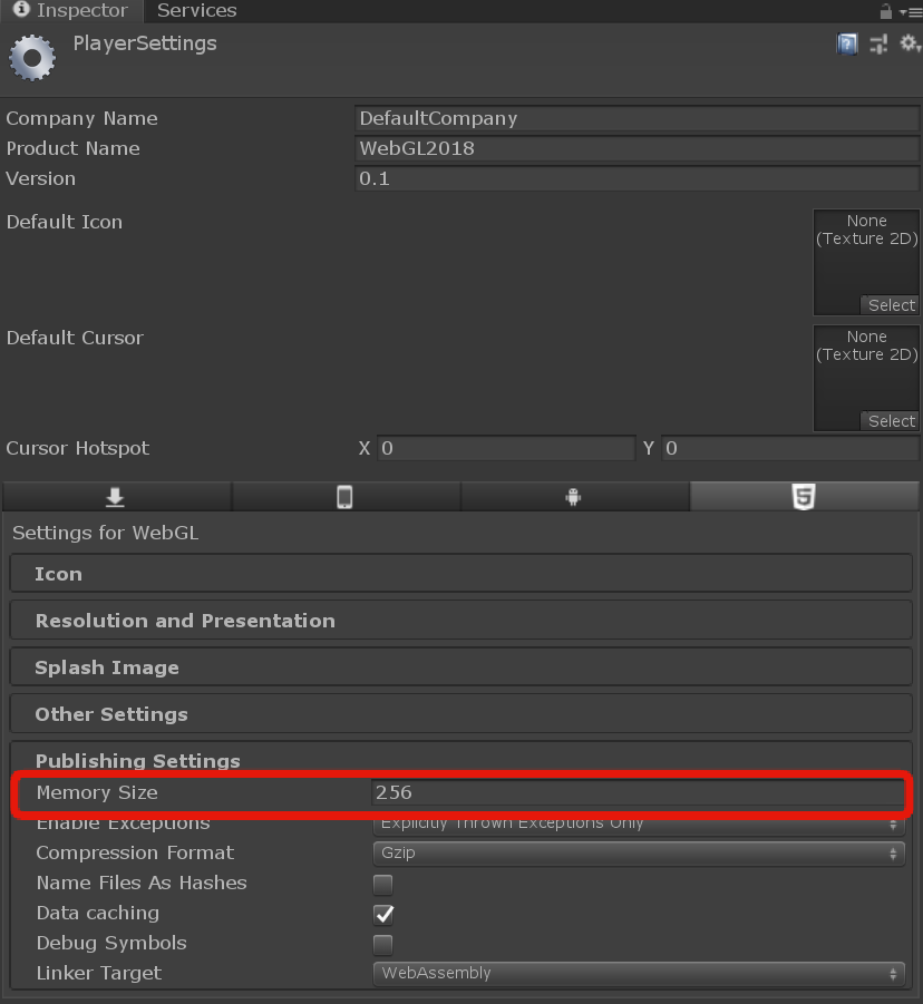 Unity2019以降でWebGLのMemorySizeを指定してみよう！ - unityでいってみよう！