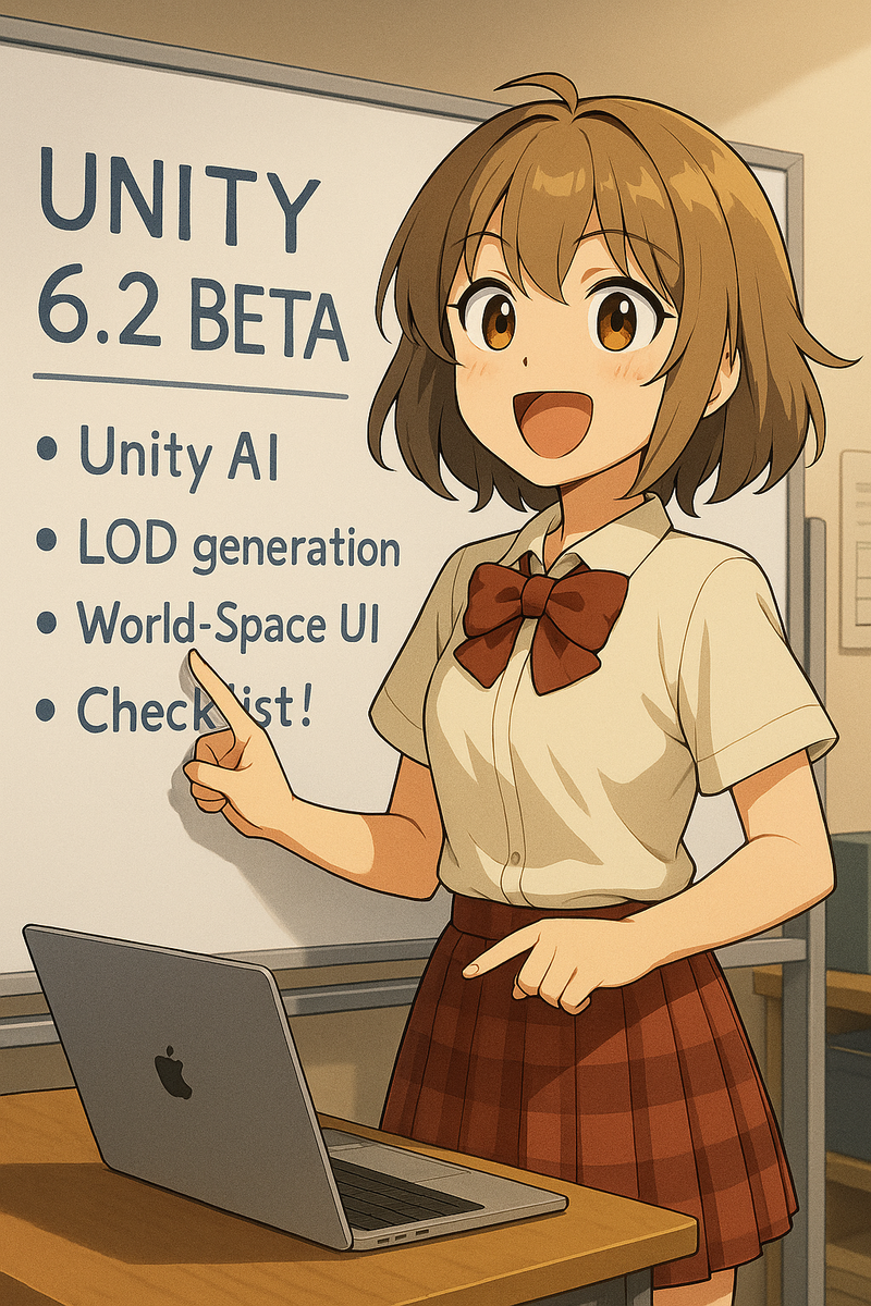 Unity 6.2 Betaの新機能まとめ｜Unity AI・LOD自動生成・World-Space UIに注目！ - unityでいってみよう！