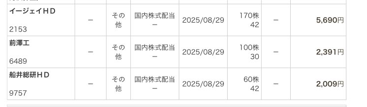 EJHD、前澤工業、船井総研HD、正興電機製作所の配当が入金。 - 安月給サラリーマンが年間配当150万を目指す日記