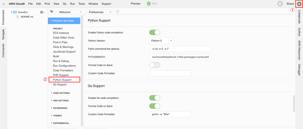 Aws Cloud9でpython3の環境を構築する 俺のアウトプット