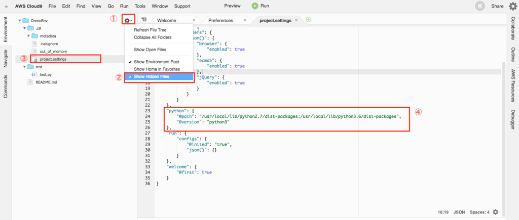 Aws Cloud9でpython3の環境を構築する 俺のアウトプット