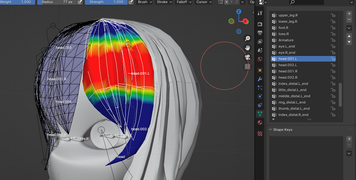 【Blender4.0】VRMモデルにSpring boneを追加・設定する（髪の毛/スカート） - 正義のもふもふ/Mofumofu of justice