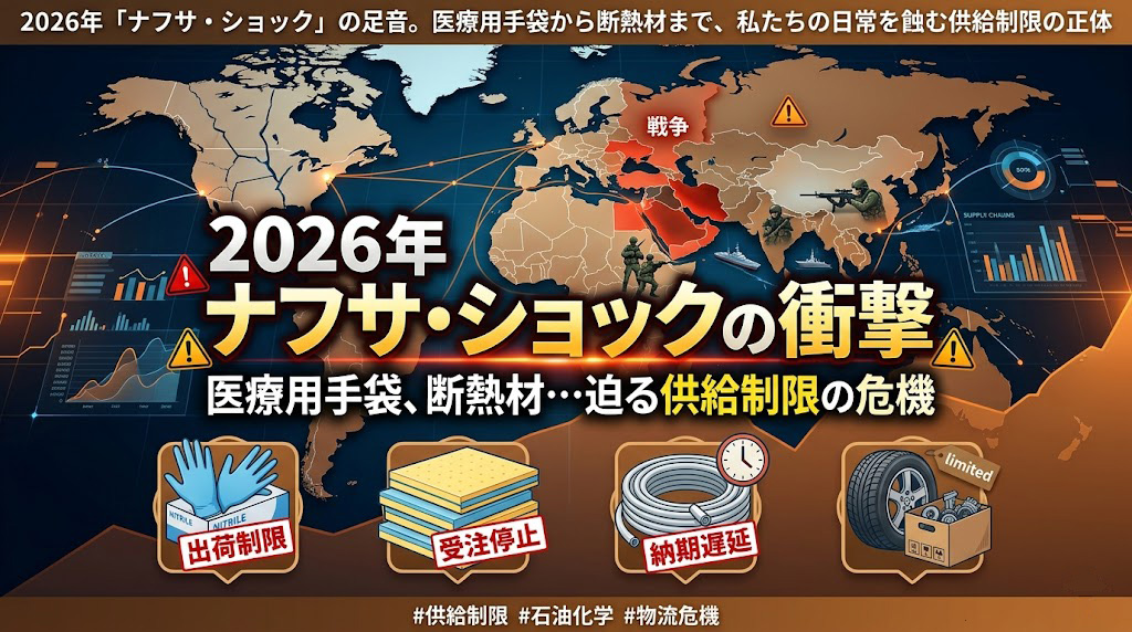 2026年供給制限リスト｜医療用手袋や断熱材が受注停止？ナフサ・ショックの影響を解説 - kiyo_3の日記