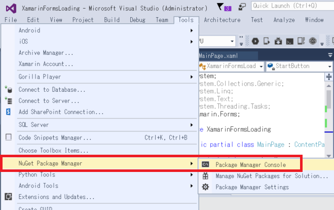 Xamarin.Forms でローディング中表示を行う (Acr.UserDialogs 利用) - clock-up-blog
