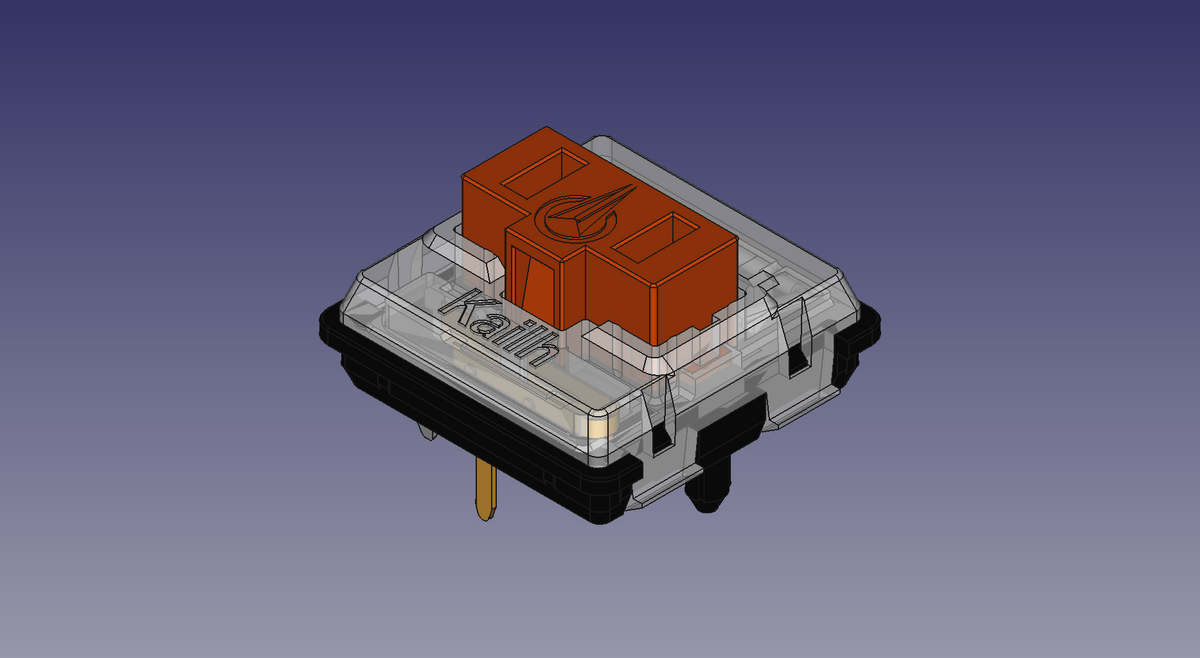 Kailh Choc V1 スイッチの 3D モデルを作ってみた - koktoh の雑記帳