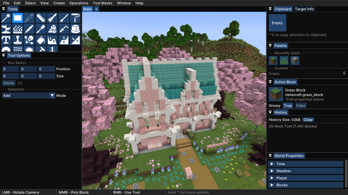 【Minecraft】 Axiom ～ワールド編集オールインワンツールMOD～ #4 エディターモード (1) - 新駒奈日誌