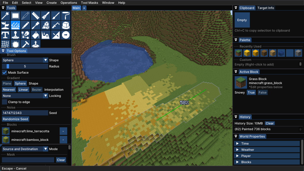 【Minecraft】 Axiom ～ワールド編集オールインワンツールMOD～ #6 エディターモード (3) - 新駒奈日誌