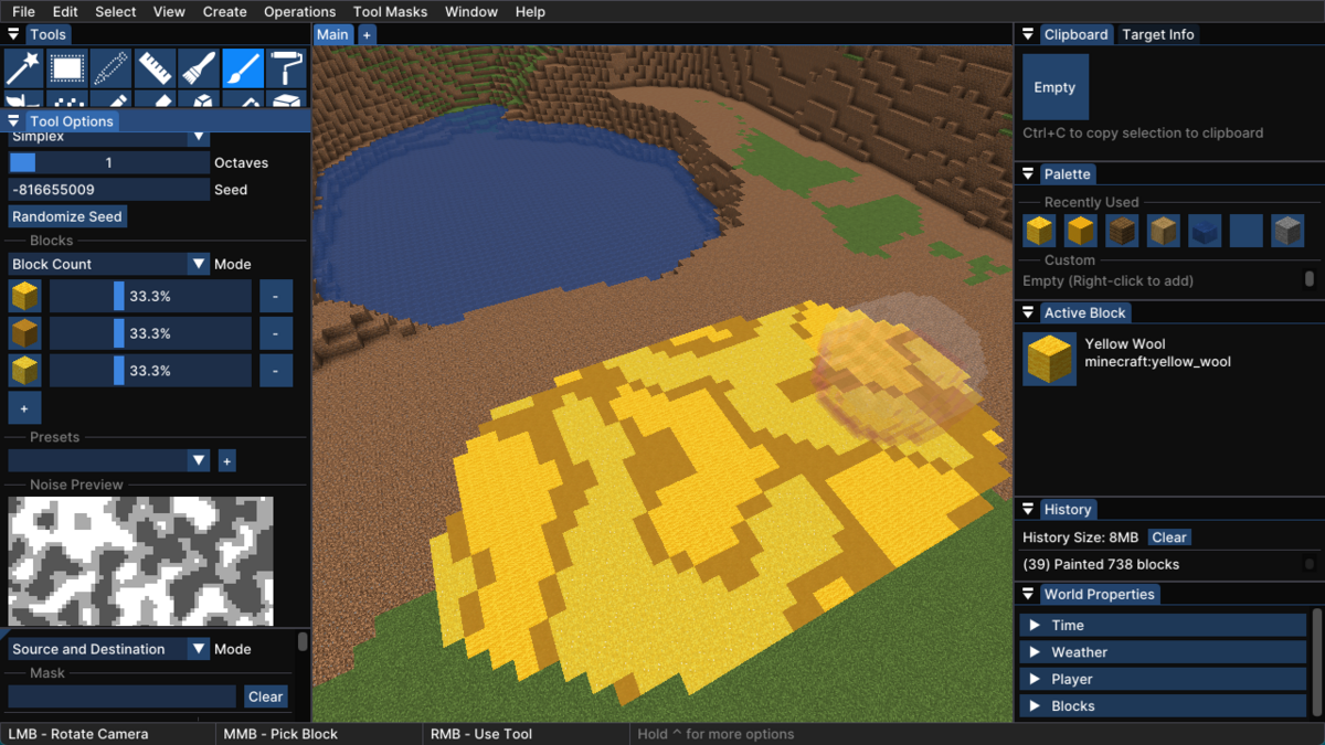 【Minecraft】 Axiom ～ワールド編集オールインワンツールMOD～ #6 エディターモード (3) - 新駒奈日誌
