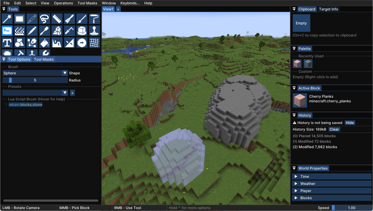 【Minecraft】 Axiom 補足 : Script Brush で自分だけのブラシを作る - 新駒奈日誌
