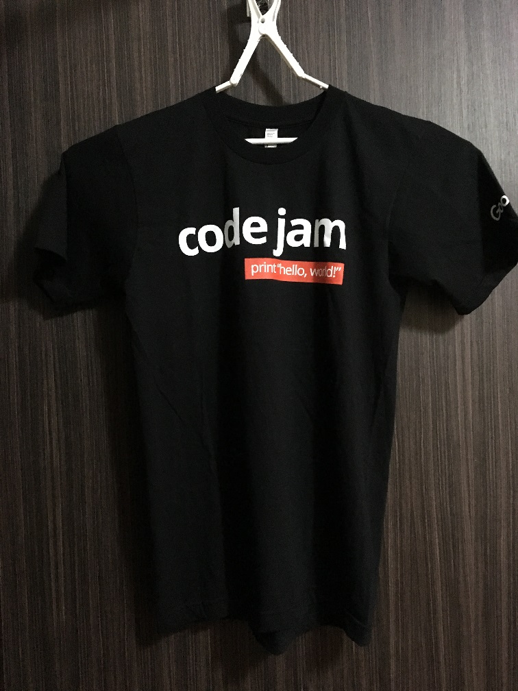 Google Code Jam 2016 のTシャツが届いた - 学習の栞