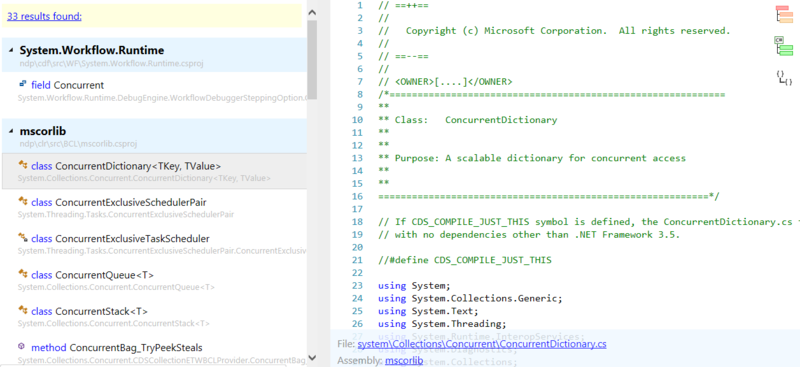 referencesource! ブラウザで.NET Framework のソースが見ることができる！と思って記事書いてみた - 都内で働く ...